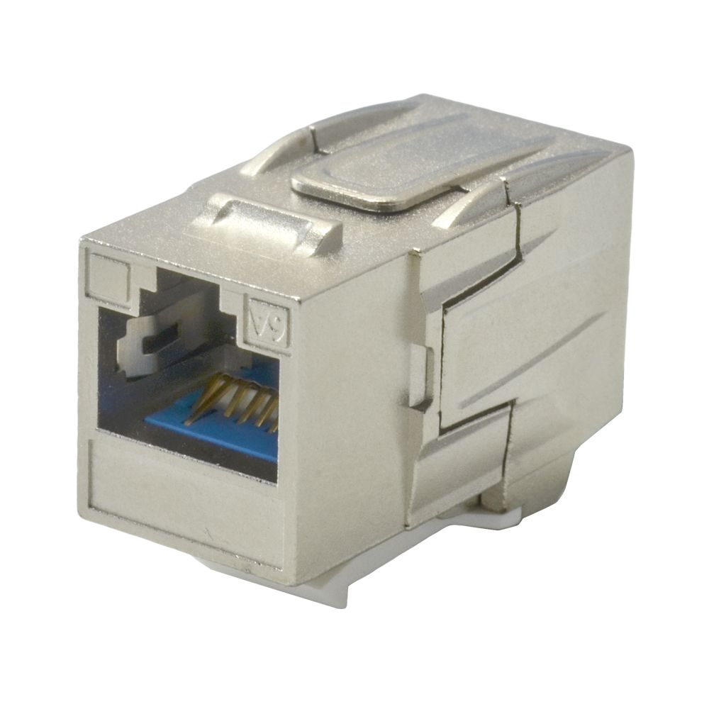 180° RJ45 Cat 6A STP Feed-Through Keystone Coupler | Keystone Jack and ...